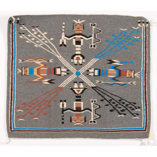 Native American Navajo Sand Painting Weaver/Rug by Tom Harrison (Dine,